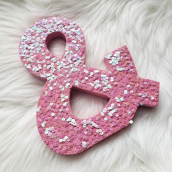 Target | Accents | Sequin Ampersand And Arrow Wooden Signs | Poshmark